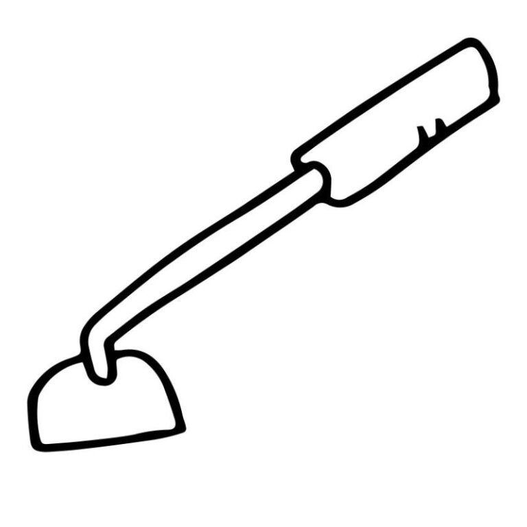 Tuyển tập 109+ tranh tô màu cái cuốc đất đơn giản cho bé