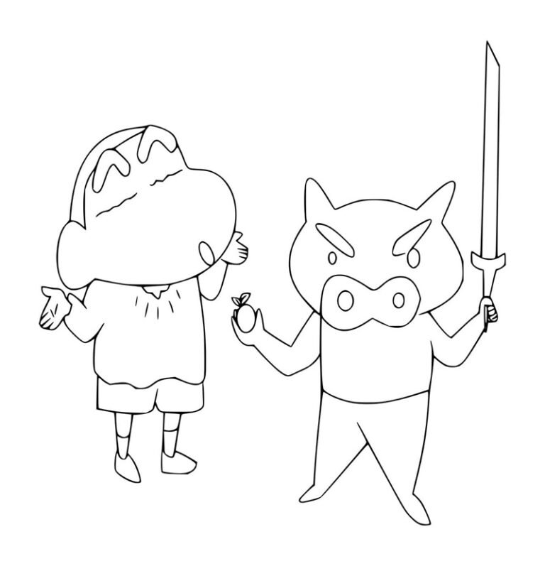 Tổng hợp 65+ tranh tô màu shin cậu bé bút chì siêu cưng